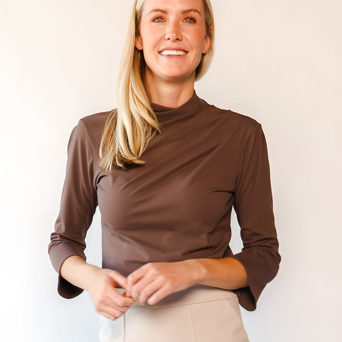 Odyssey Cowl Top in Oxford Toffee | Wear & Roam